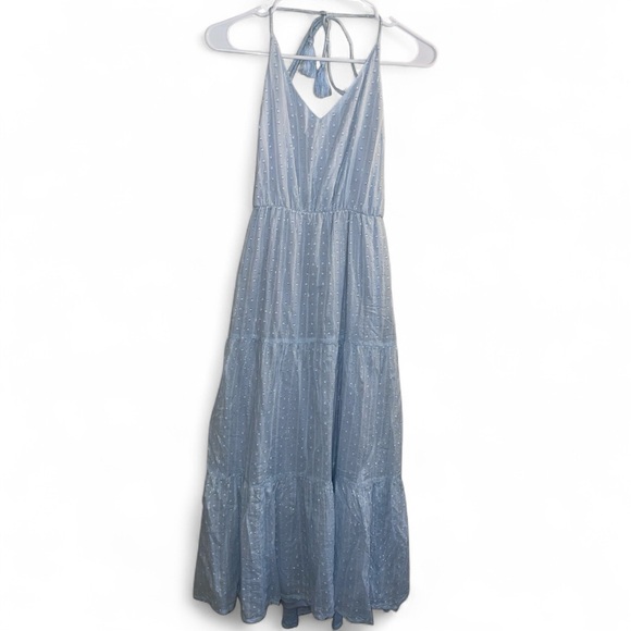 Lulus | Dresses | Lulus Light Blue Tiered Sleeveless Backless Dress ...